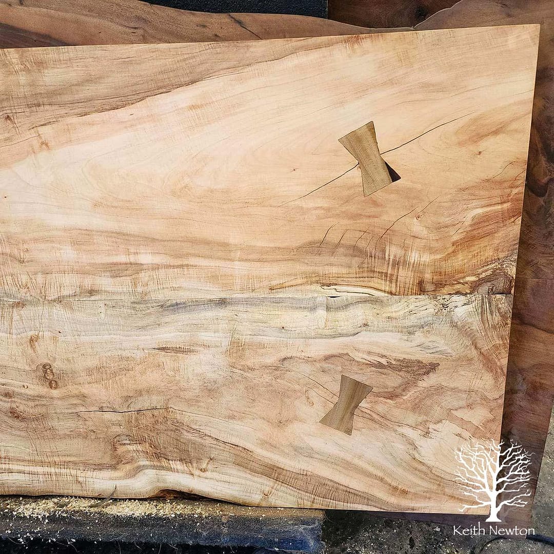 Bookmatched Spalted Maple Table Top - Keith Newton