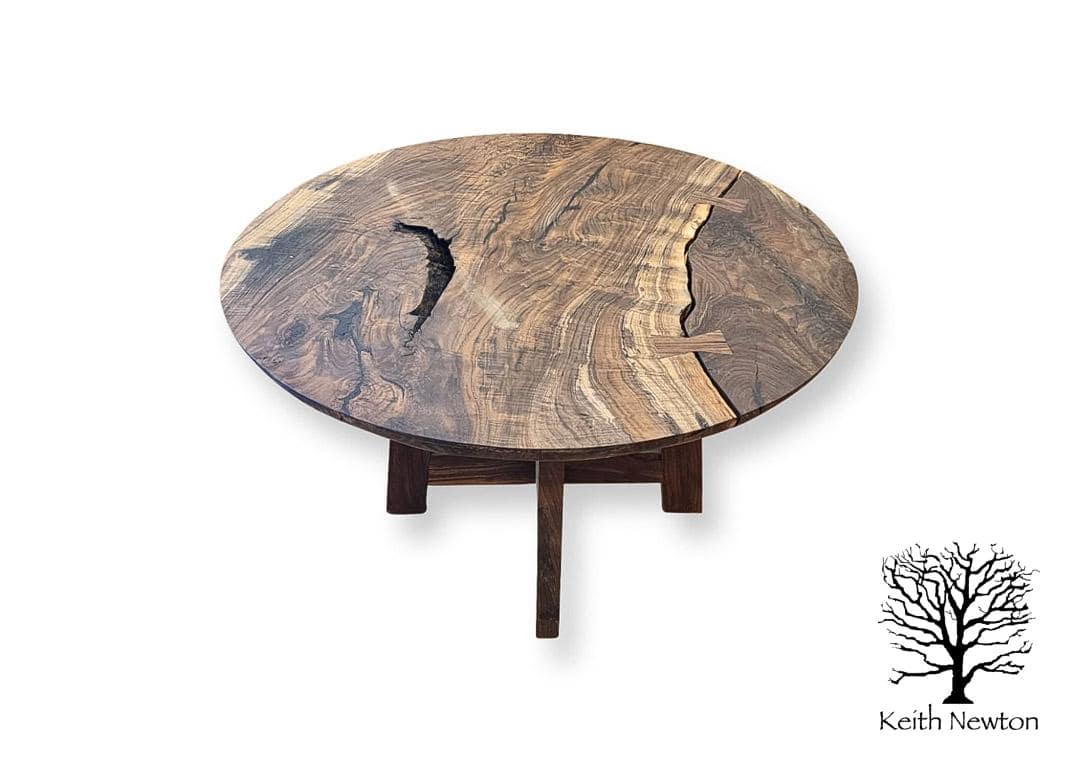 Black Walnut Table and Base - Keith Newton