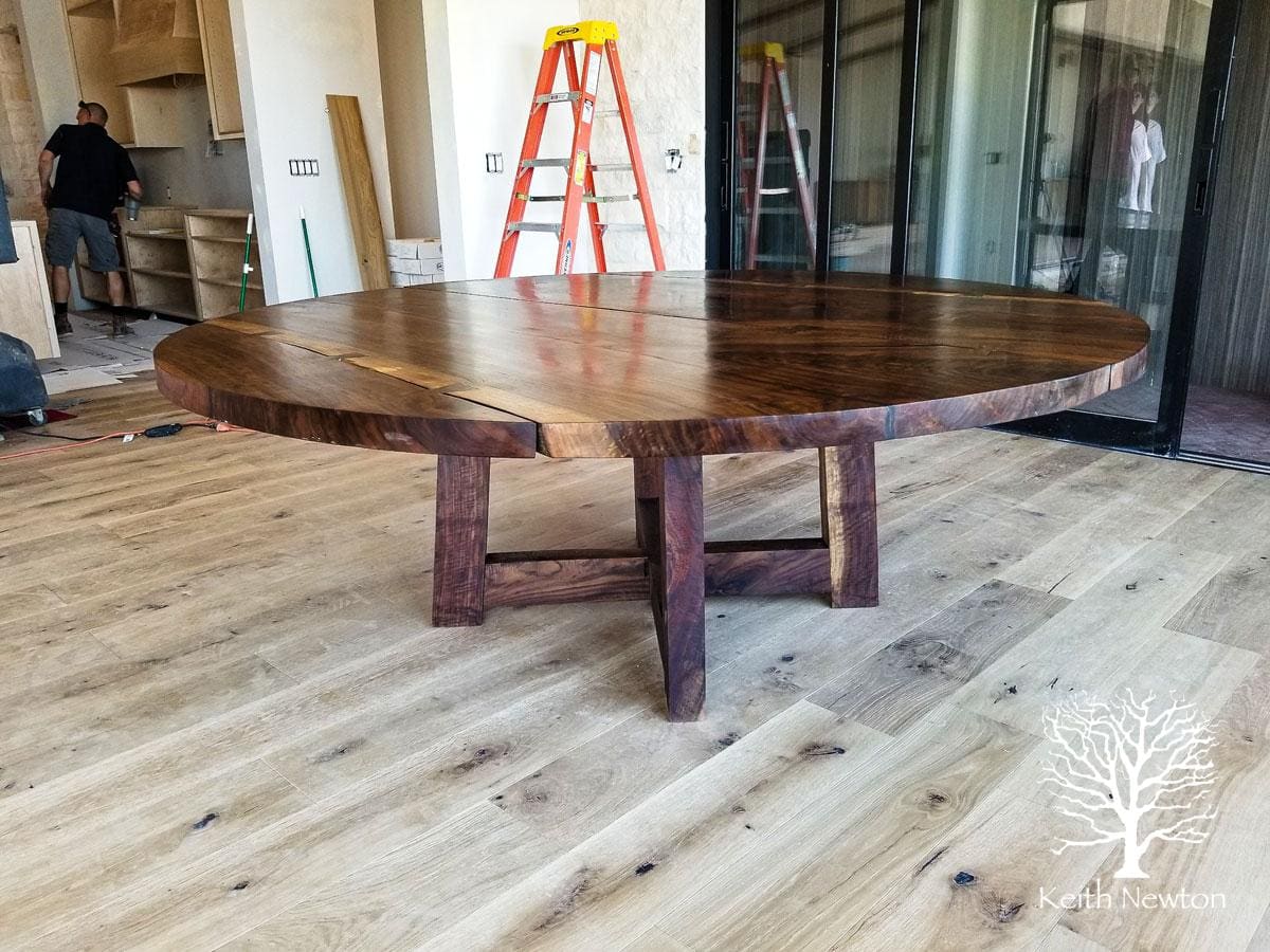 Black Walnut Round Table With Base - Keith Newton